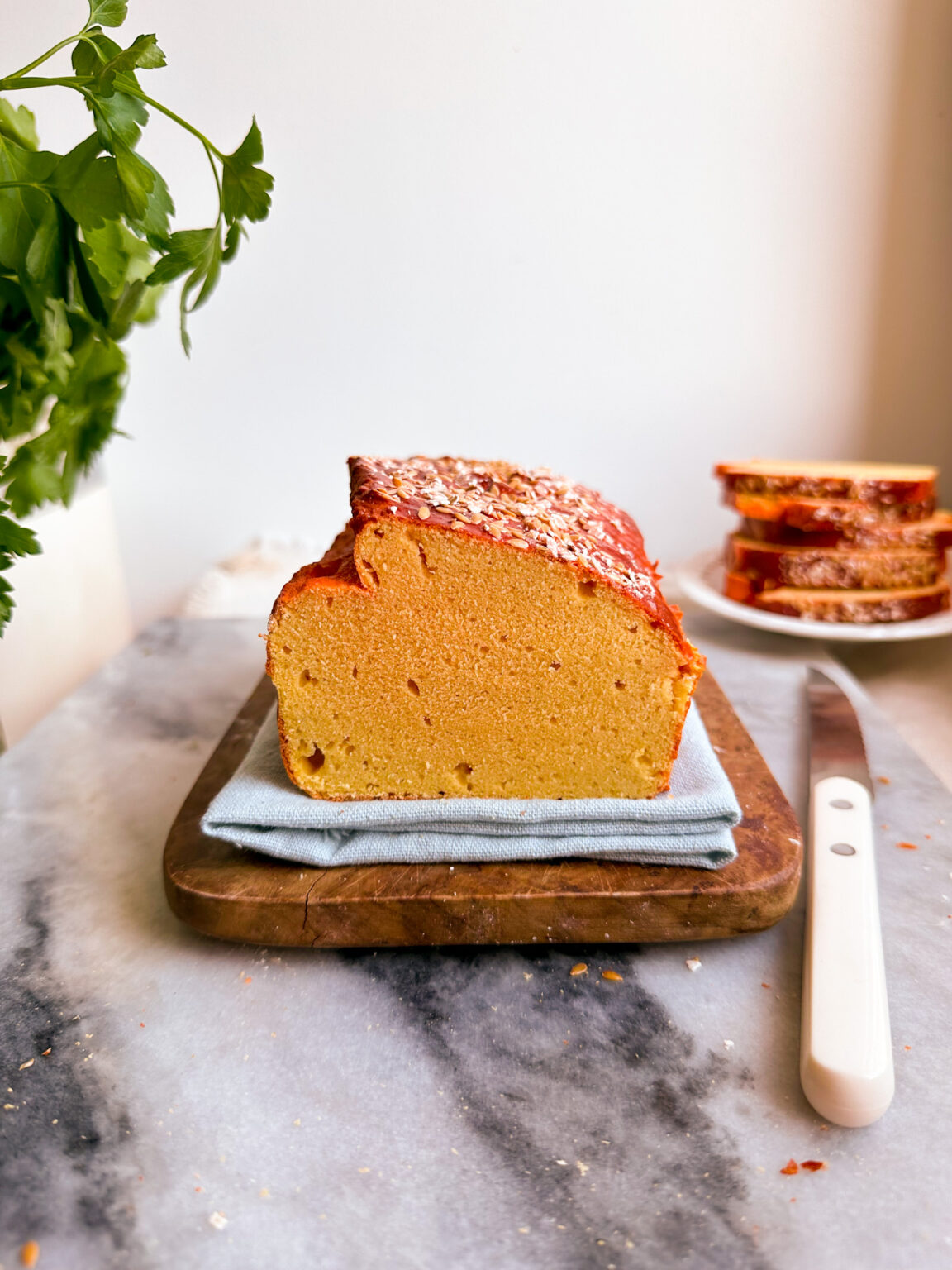 Flourless red lentils bread - Marta in the jar